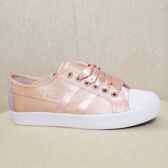 Gola | Shoes | Gola Satin Coaster Sneakers In Blush Pinkwhite | Poshmark